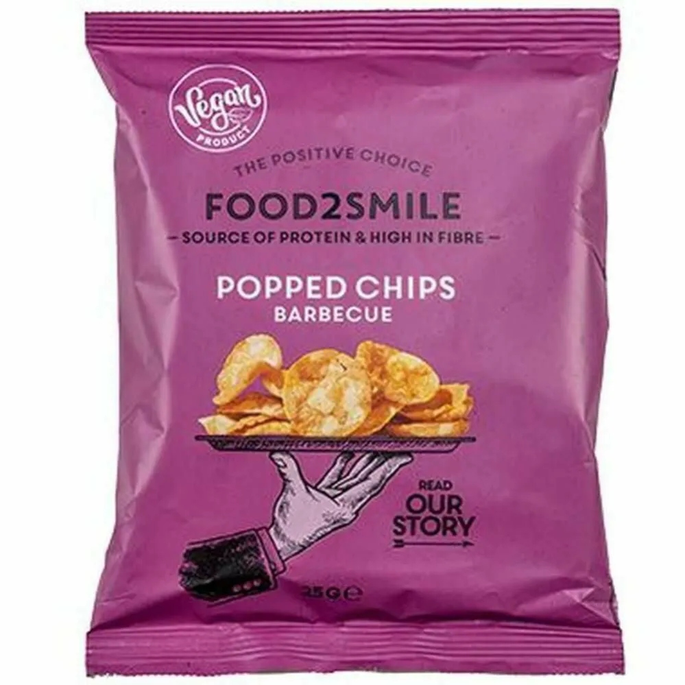 Chipsy Wysokobiałkowe o Smaku Barbecue Popped Chips 25 g - Food2Smile ...