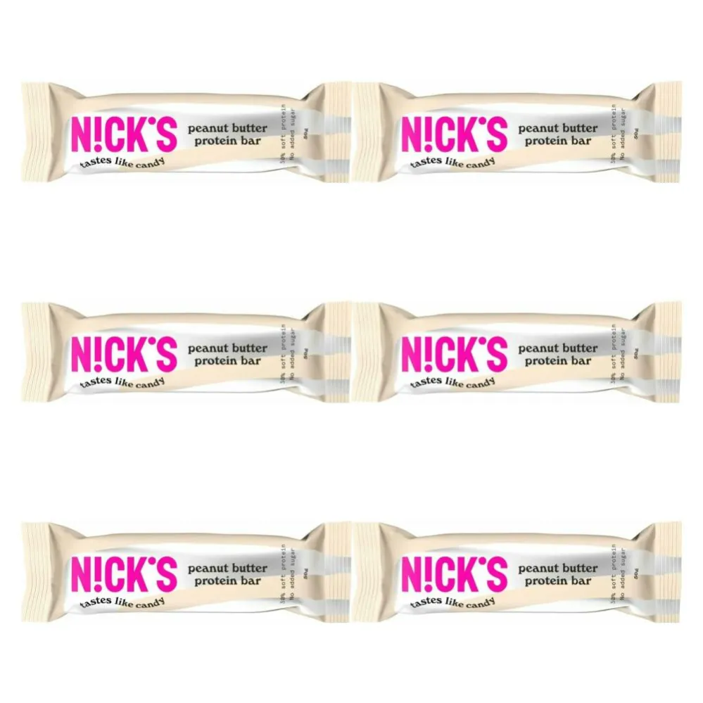 6 x Baton Proteinowy z Orzeszkami Ziemnymi w Mlecznej Czekoladzie 50 g ...