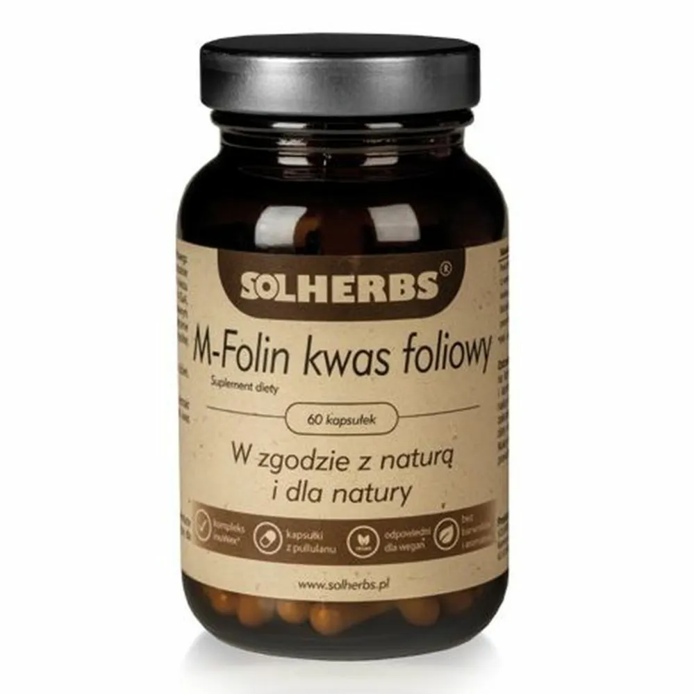 Kwas Foliowy M-Folin 60 Kapsułek - Solherbs – MarketBio