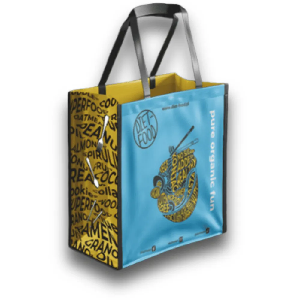 Pojemna Torba Wielorazowa na Zakupy DIET-FOOD 35 litrów – MarketBio