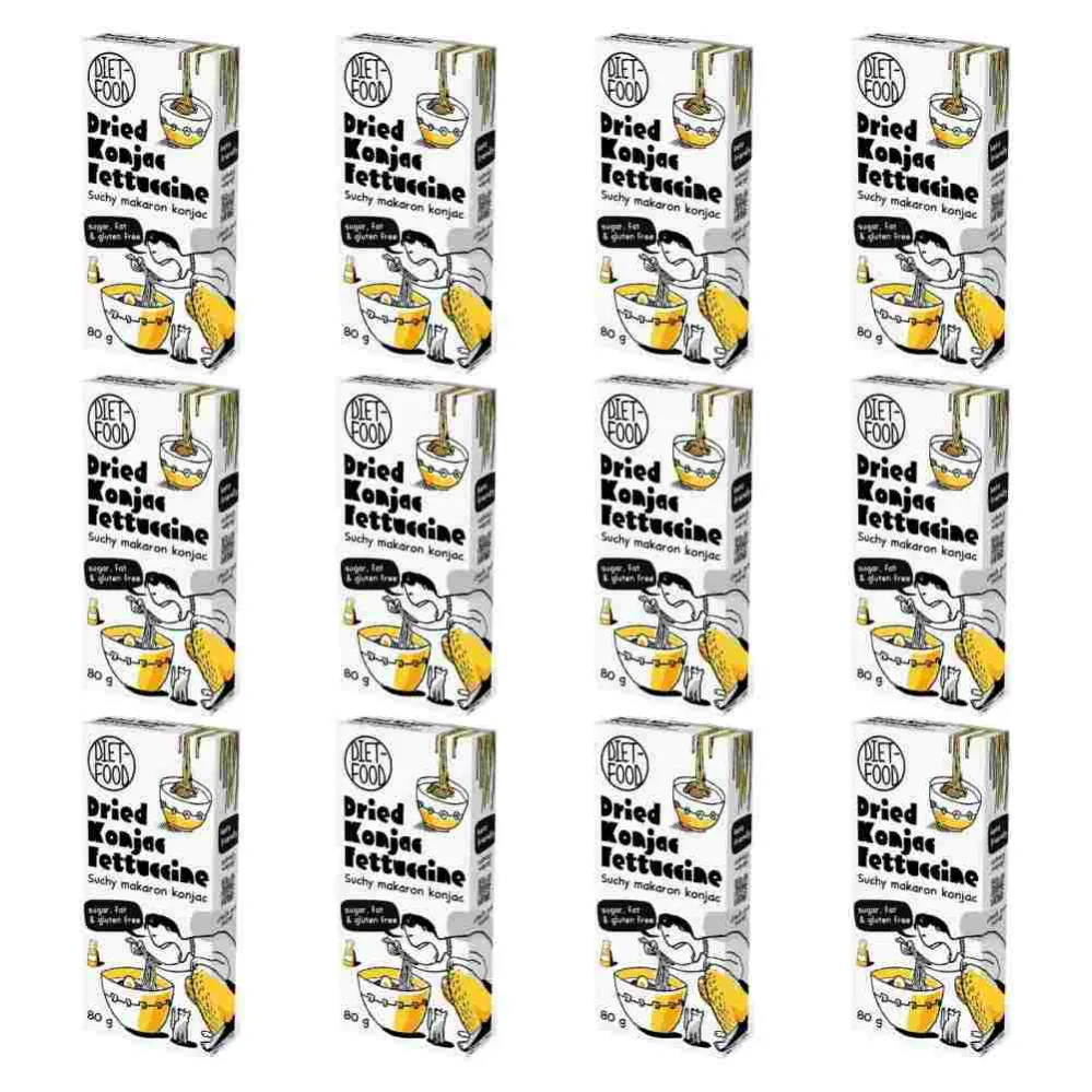 12 x Suchy Makaron Shirataki Konjac Fettuccine 80 g - Diet-Food – MarketBio