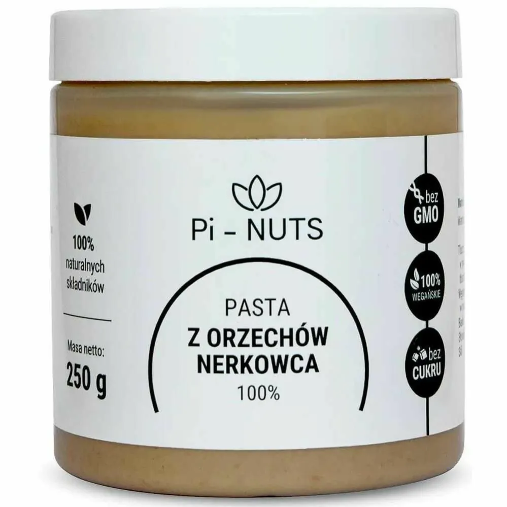 Pasta z Orzechów Nerkowca 100% 250 g - Pi-Nuts – MarketBio