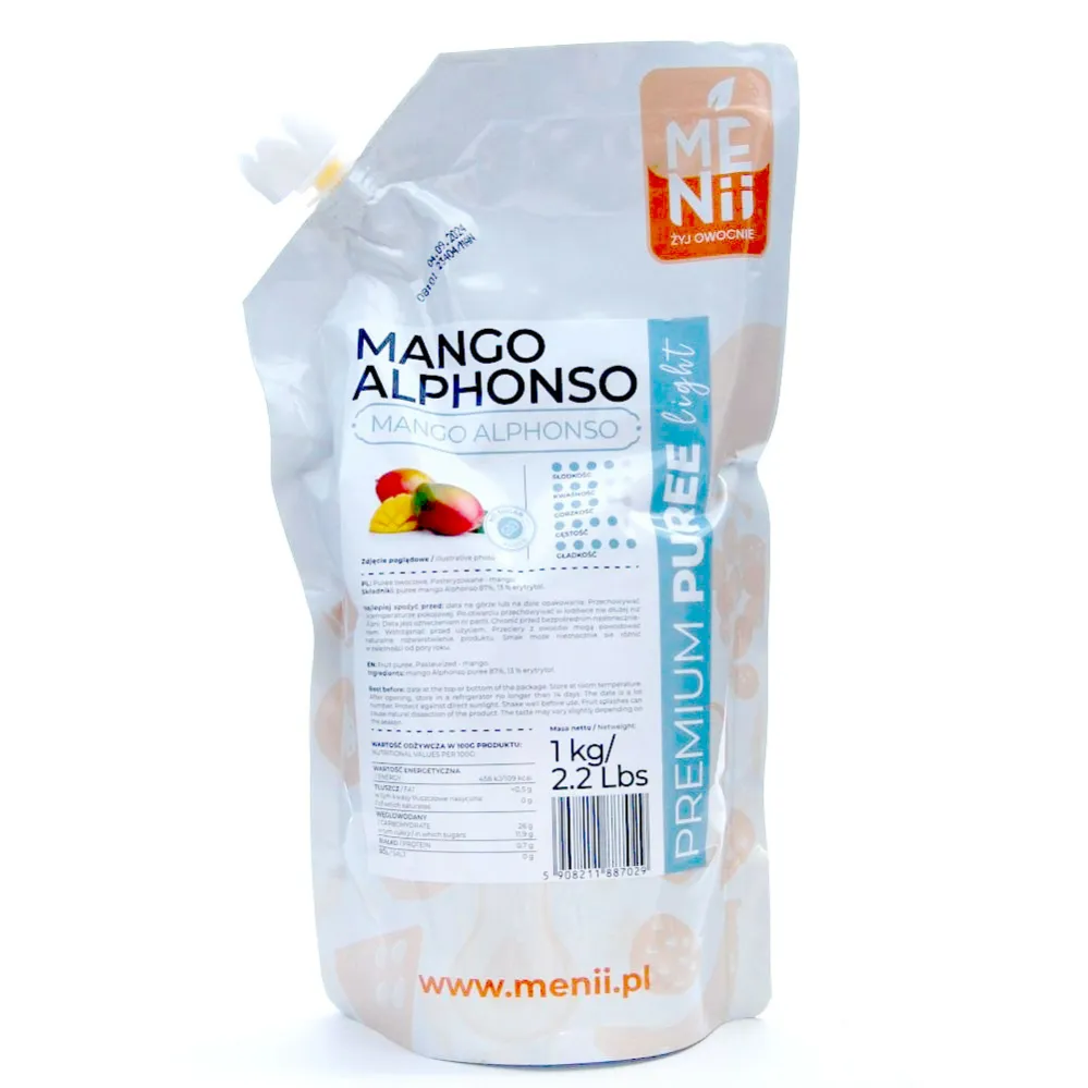 Puree Mango Alphonso LIGHT Premium Pulpa 1 kg - Menii – MarketBio
