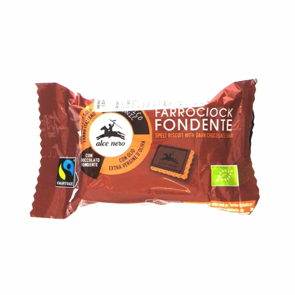 Herbatniki Orkiszowe Z Gorzką Czekoladą Fair Trade Bio 28 G Alce Nero