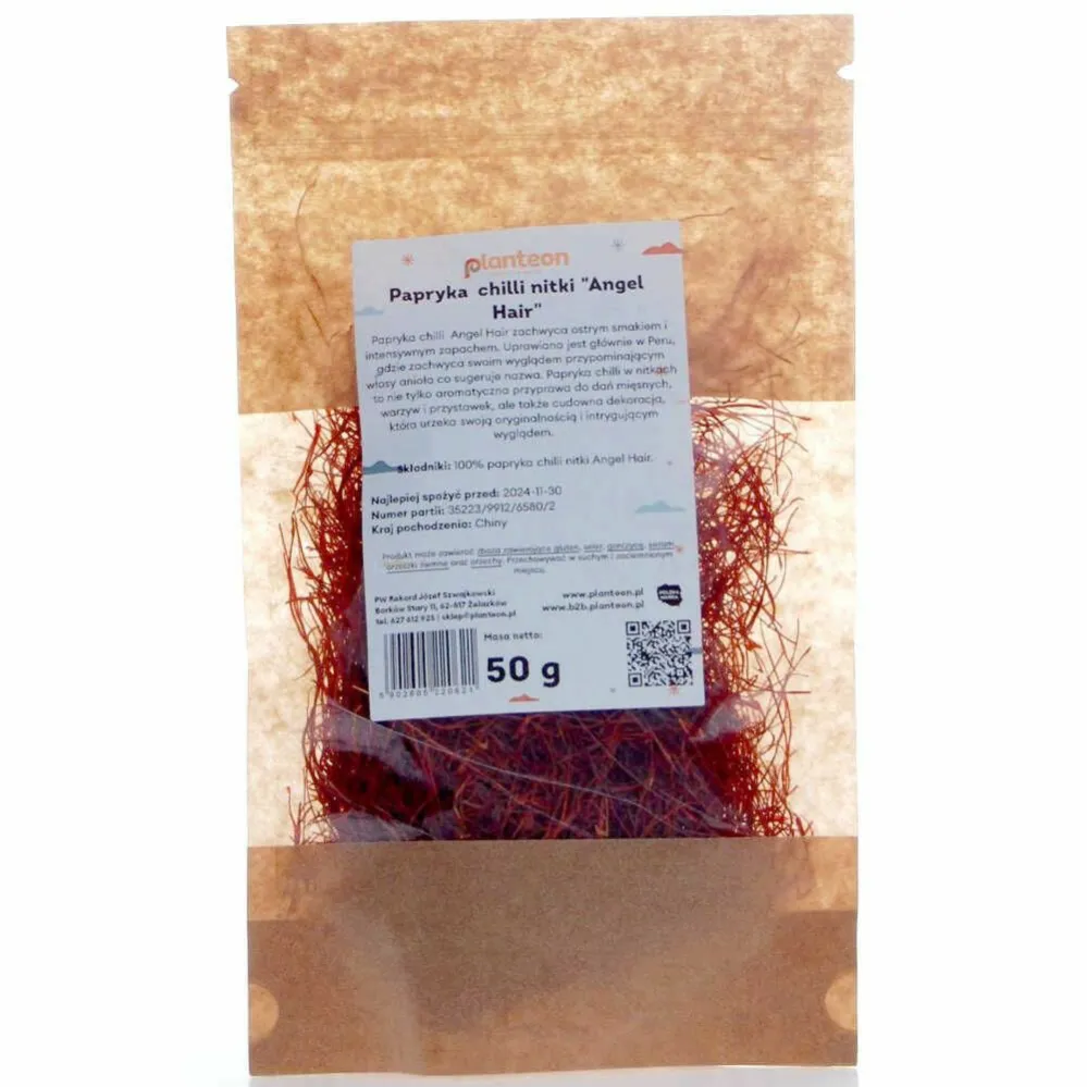 Papryka Chilli Nitki "Angel Hair" 50 g - Planteon – MarketBio